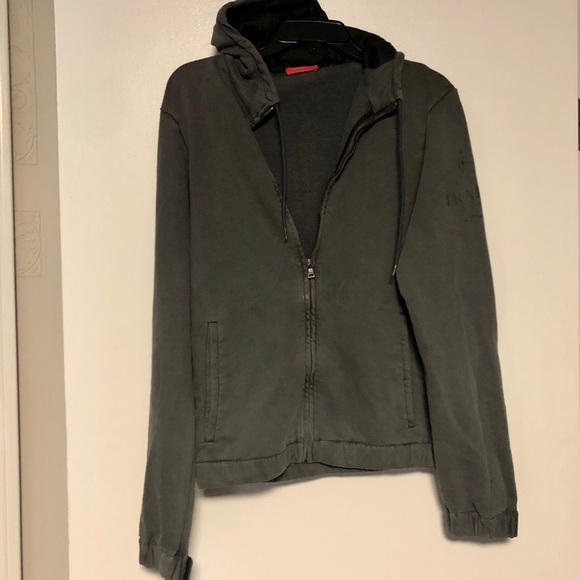 Prada | Jackets & Coats | Prada Zip Up Hooded Jacket | Poshmark
